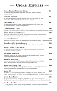 Menu - Club Risqué